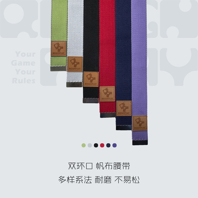 REIGNPLAY双环扣帆布腰带男女休闲穿搭单品