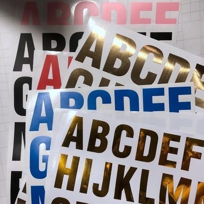 热卖高5厘米编号贴红装饰贴纸