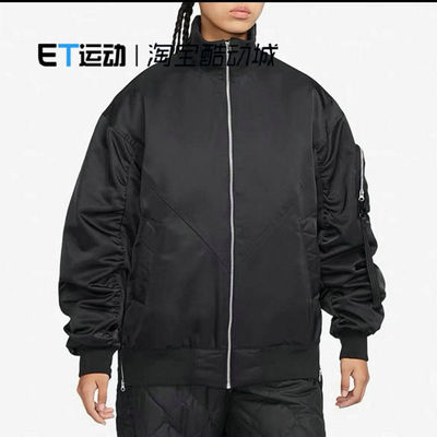 耐克Nike 冬季女子宽松保暖防风立领运动棉服外套夹克FQ7583-010
