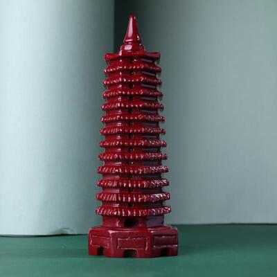 朱砂文昌塔十三层塔紫砂书房桌面摆件装饰吉祥复古中式送礼工艺品