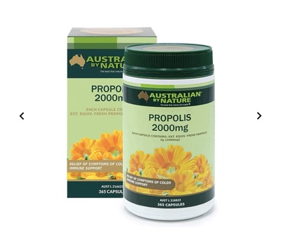澳洲直邮australian by nature 天然蜂胶胶囊2000mg 365粒