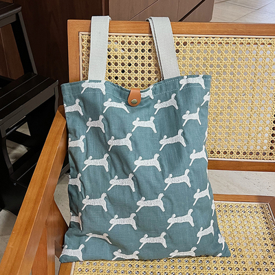 Kidult says yes 童心原创手作 皆川明风格跑兔帆布包单肩包女士