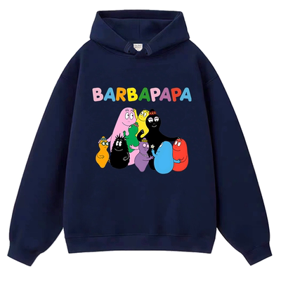 barbapapa巴巴爸爸一家动漫卡通周边男女学生中小童卫衣圆领上衣