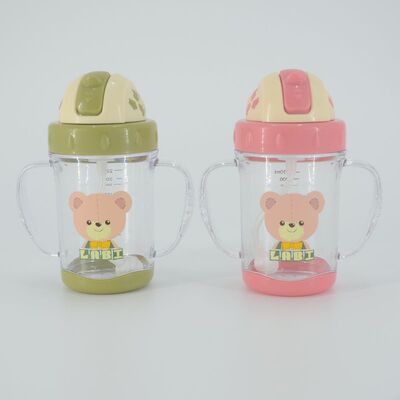 拉比专柜LQGEZ10907吸管型训练杯（220ml）配管型带手把婴儿水杯