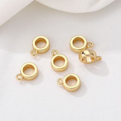 14k包金开口圈项链连接手工diy