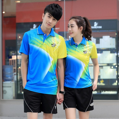 新品乒乓球服速干t恤男女士情侣装团队比赛休闲运动服36151