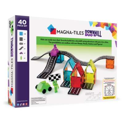 正品美国Magnatiles新品双轨道礼盒装益智拼搭磁力片积木