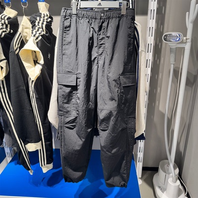 阿迪达斯三叶草运动裤男2025秋季休闲梭织直筒长裤KF4941 KF4942