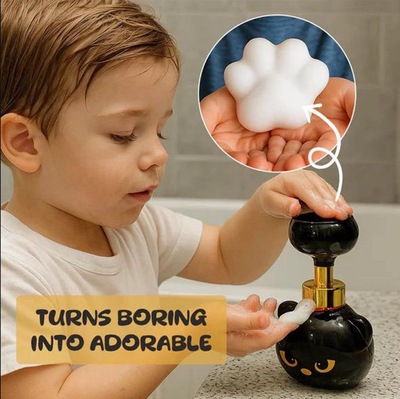 Cute Cat Paw Foam Soap Dispenser猫爪泡沫皂液器洗手液按压瓶