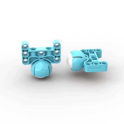 国产积木39370兼容某高52629万向轮SPIKE转向球6261590 6261647