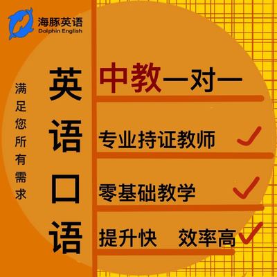 海豚英语 中教正式课套餐  成人日常口语商务英语在线一对一学习