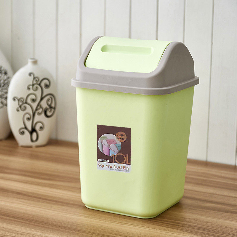 Buy Living room kitchen toilet trash bucket household flip type large ...
