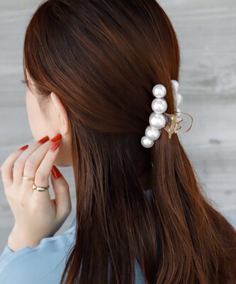 ANEMONE抓夹塑料气质珍珠发饰