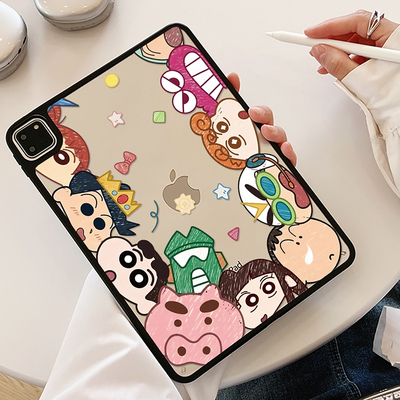 卡通彩绘ipad11平板a16保护壳10代九亚克力789代10.2寸全包Air456透明mini7可爱air2防摔9.7寸防弯iPad6适用5