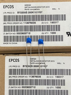 B72205S0200K101 压敏电阻 S05K20 EPCOS 西门子原装