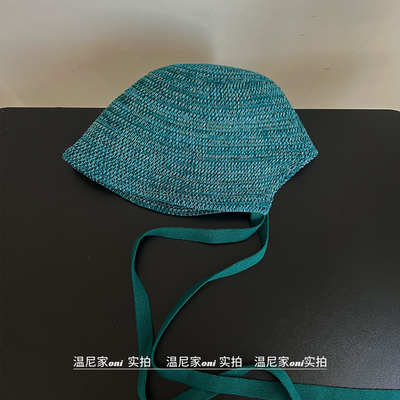 倪妮同款~高品质飘带渔夫帽~！