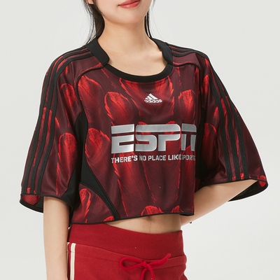 阿迪达斯三叶草女装短袖T恤2026夏季新款透气跑步运动半袖KD0502