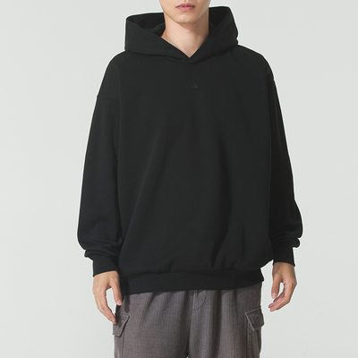 阿迪达斯黑色连帽卫衣男女26春季新款运动服长袖休闲套头衫JX5597