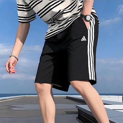 Adidas阿迪达斯短裤男裤26秋季新款透气运动短裤沙滩休闲裤JE6405