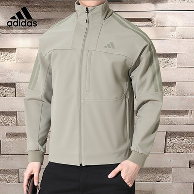 adidas阿迪达斯男装梭织夹克外套2026夏新款立领跑步运动服KR2533