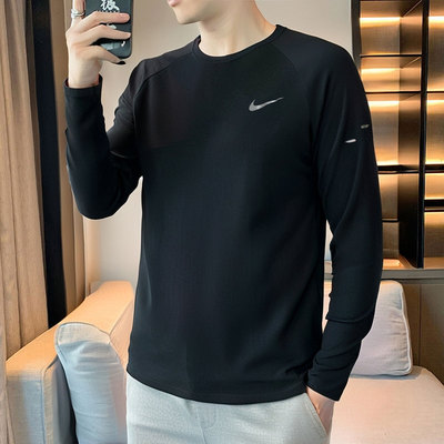 NIKE耐克长袖T恤男装2026春季新款运动跑步跑步套头衫HV2706-010