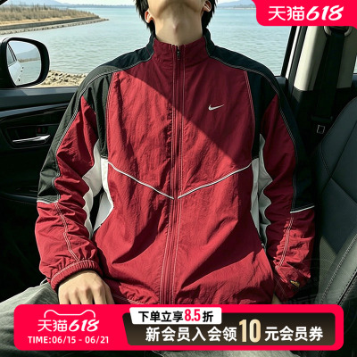 Nike耐克外套男红色2026新款训练跑步运动宽松立领夹克IF2029-613