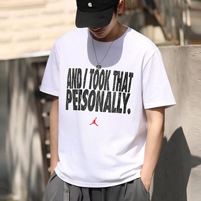 nike耐克夏季男子JORDAN运动休闲短袖T恤跑步印花半袖IF0871-100