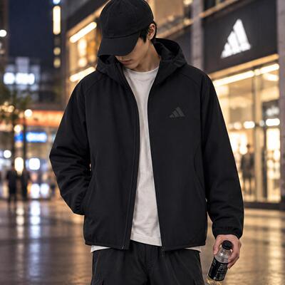Adidas阿迪达斯男装梭织夹克外套2026夏季新款健身运动服KU8496