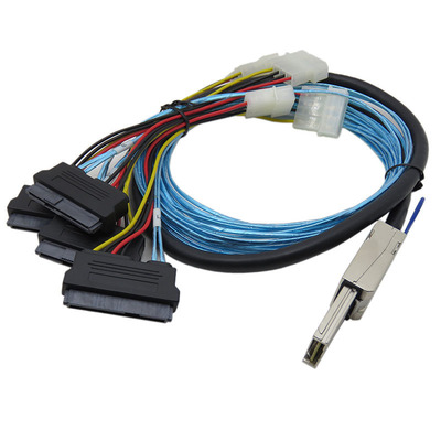 振德SFF-8088对SFF-8482服务器外置线MINISAS 26P对4SAS29P数据线