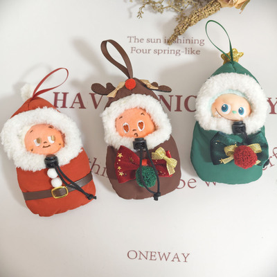 星星人10cm小饼干系列圣诞睡袋萌