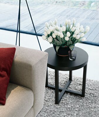 休闲风圆形沙发茶几