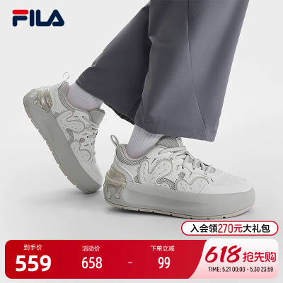 FILA 斐乐官方女鞋CACTI 摩登板鞋2025秋季新款仙掌鞋时尚休闲鞋