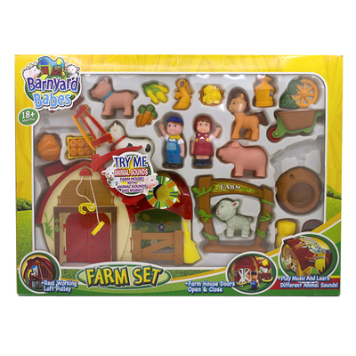 Barnyard Babes Farm Set音乐农场景软胶动物声效儿童过家家玩具