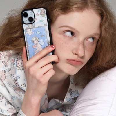 韩系ins小众复古天使磁吸手机壳