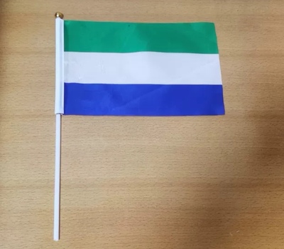 8号塞拉利昂国旗手摇旗手旗手挥旗塞拉利昂小国旗塞拉利昂小旗子