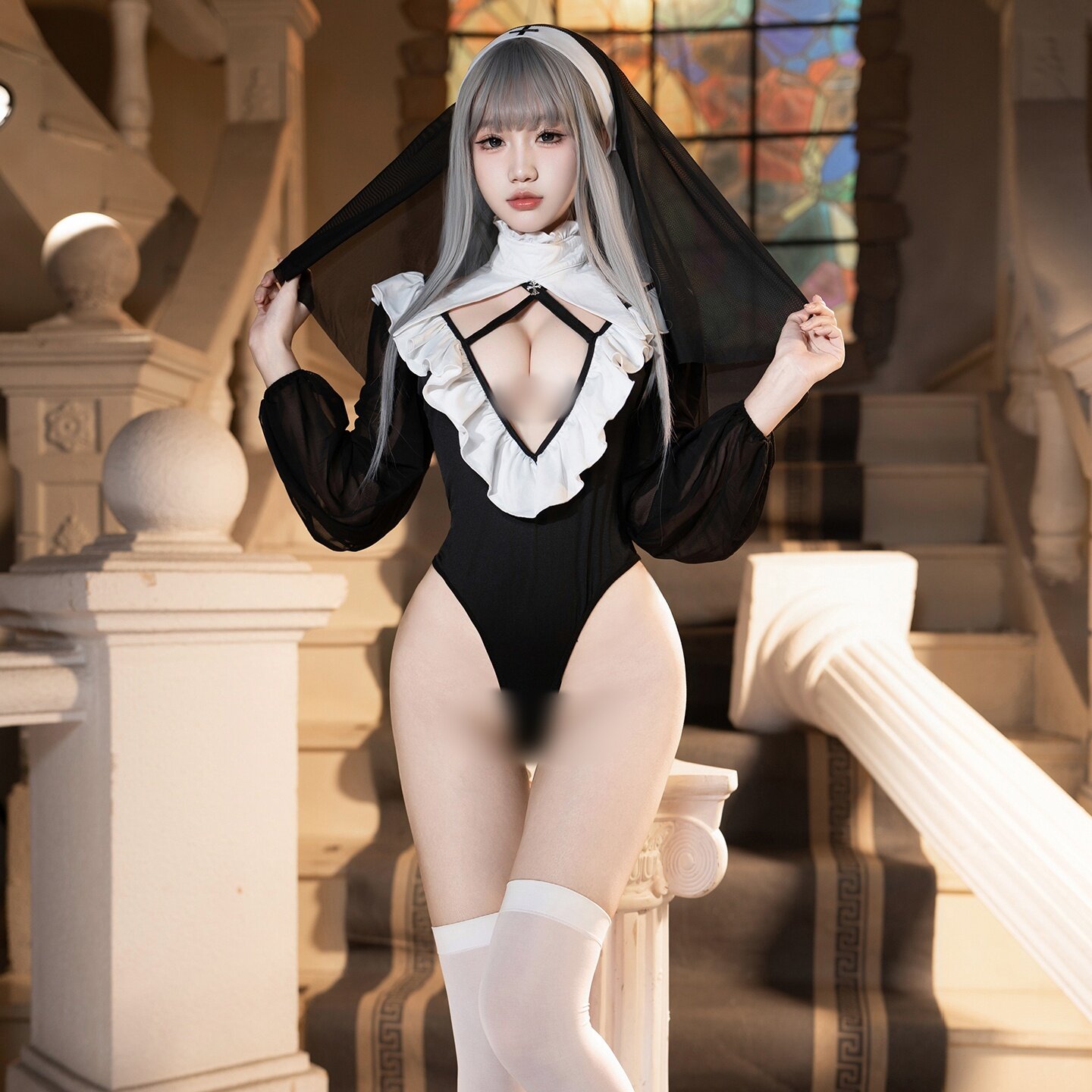 修女制服情调套装角色扮演衣服女性感房事cosplay女装免脱 qq衣物