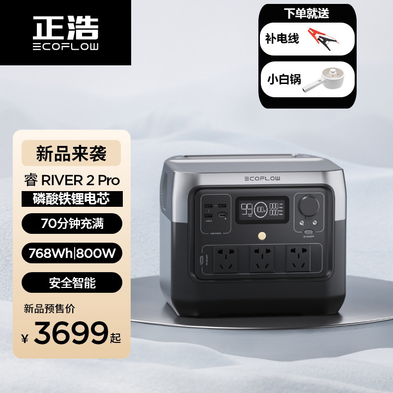 EcoFlow正浩睿2系列户外移动磷酸铁锂电源220v便携大功率室外露营_虎窝淘