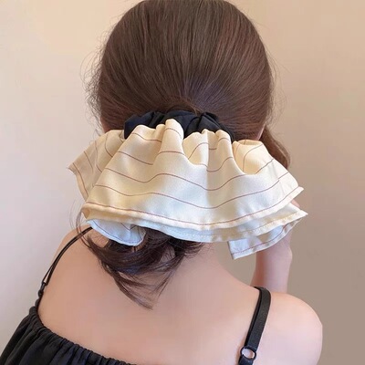 E4429 双层裙摆发圈头花头饰发饰2025新款头绳低马尾发绳大肠发圈