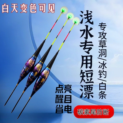 咬钩变色鱼漂单点亮硬尾夜光漂