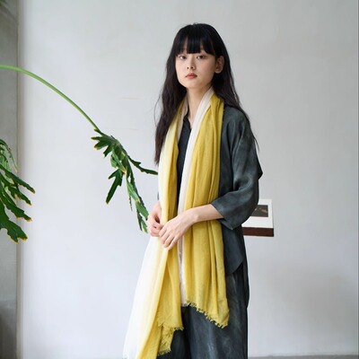 Cortana意大利丝绸冷染围巾披肩
