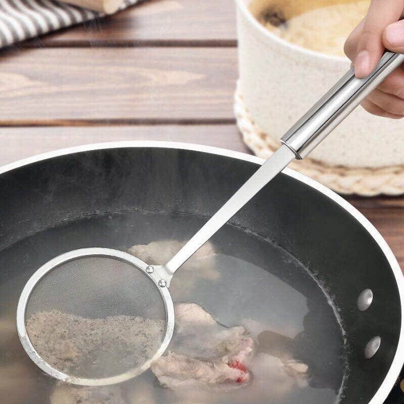 平网不锈钢密眼漏勺过滤火锅捞豆浆饺打沫撇沫火锅店麻辣烫饺面馆