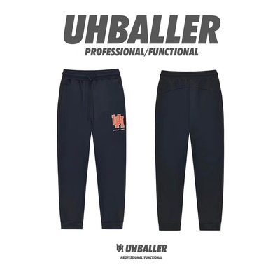 UH运动裤夏季冰丝薄款健身美式训练长裤弹性透气速干束脚篮球裤男