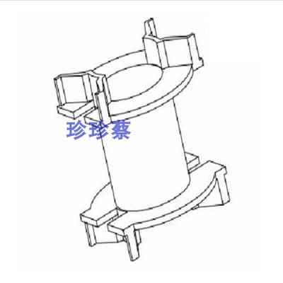 PQ3230变压器磁芯骨架无针