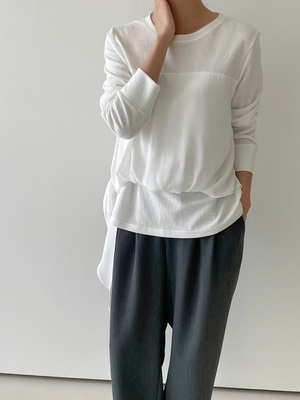 Neutra东大门拼接绑带衬衫女