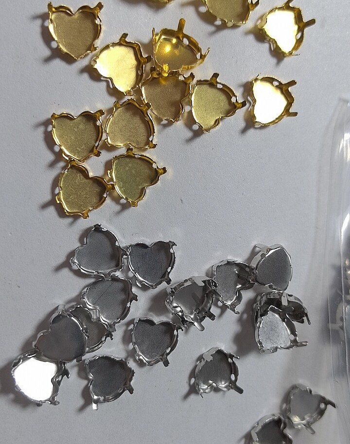 心形 新款其他配件 尖底水钻 锆石底托爪托底座 空托DIY镶嵌