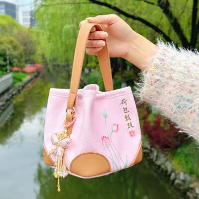 【荷包鼓鼓小方包】4月限定 荷包鼓鼓钱袋子手提斜挎包 1186