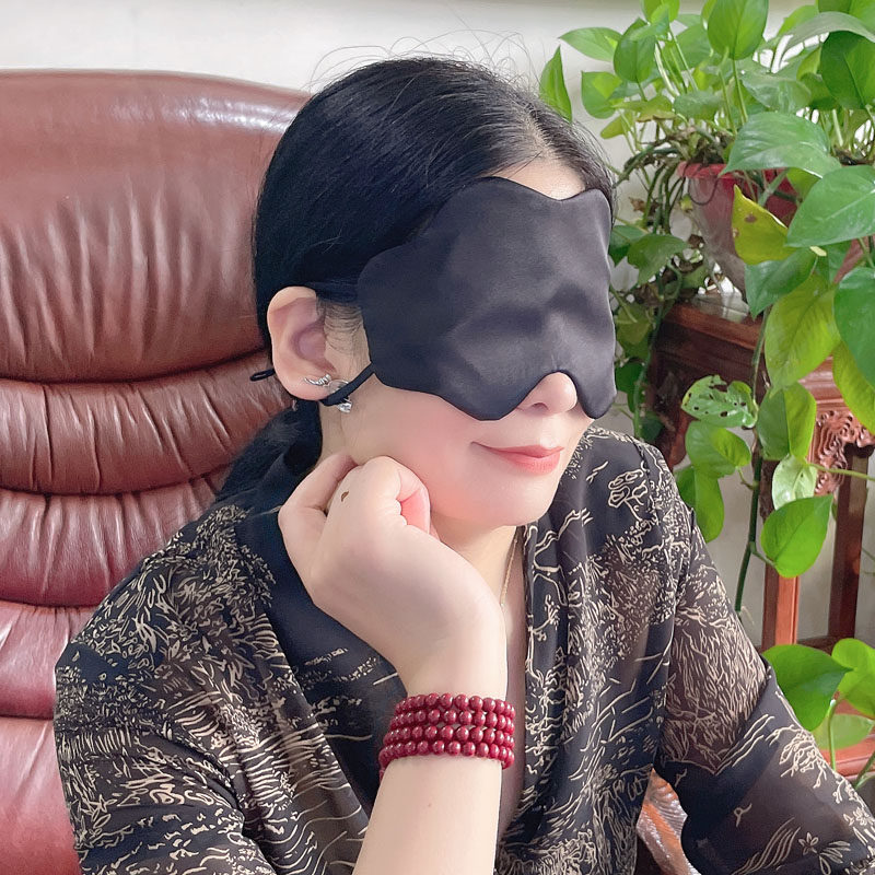 缓解眼疲劳男女款睡觉舒适透气护眼助睡眠遮光双面真丝眼罩桑蚕丝