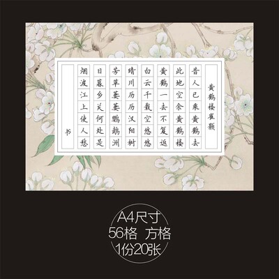 硬笔书法纸书写纸书法比赛A4方格