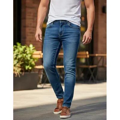 J 51868 Men Skinny Jeans Stone Wash石洗牛仔裤