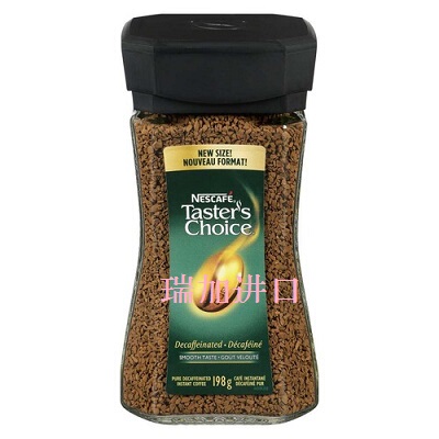 新品包邮加拿大购Nescafe雀巢Taster's速溶咖啡198克大瓶无咖啡因
